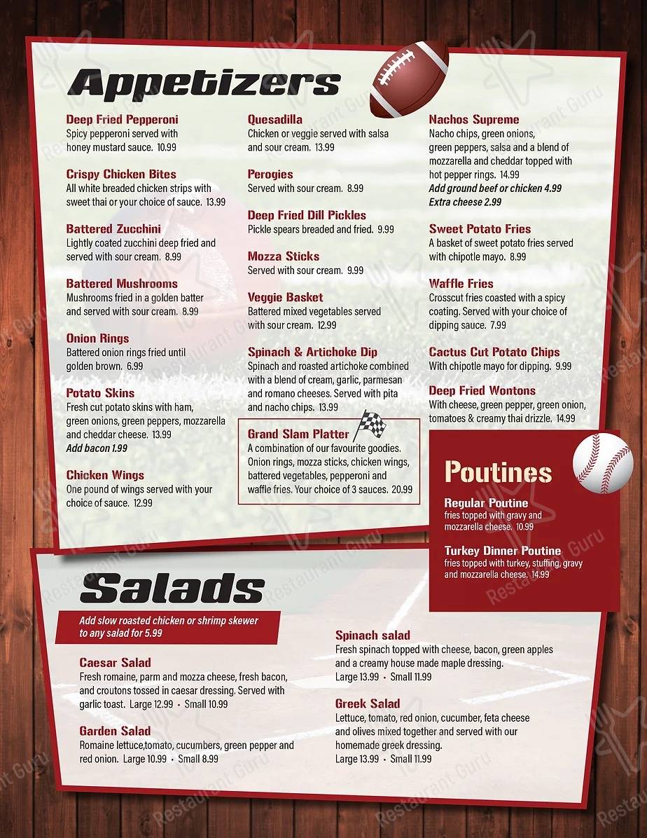 Menu at Steel City Sports Bar & Steakhouse, Sydney
