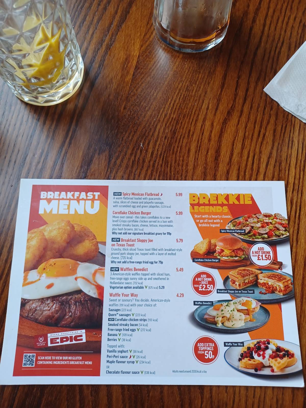 Menu at Sunbeam pub & bar, Wolverhampton