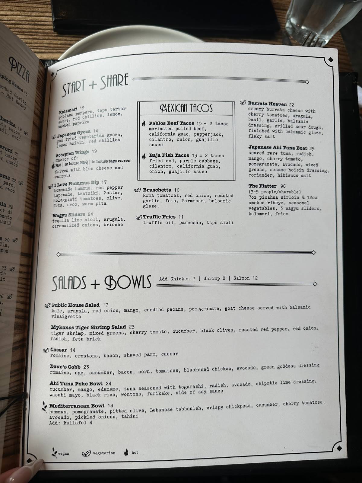 Menu at Taps Public House, Mississauga