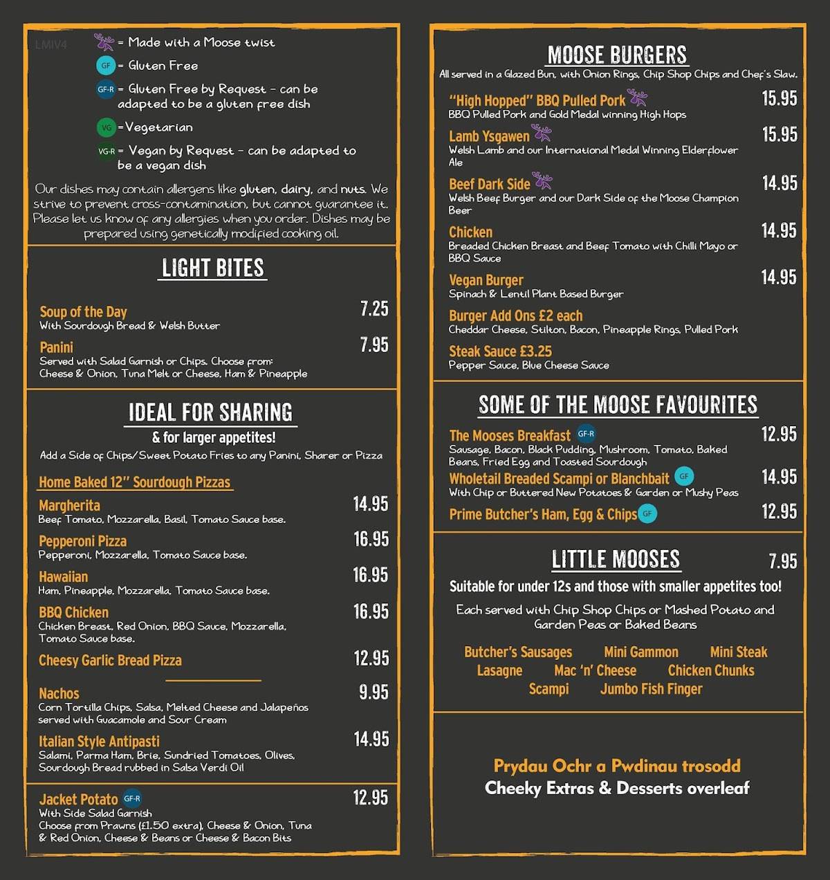 Menu at The Australia pub & bar, Porthmadog