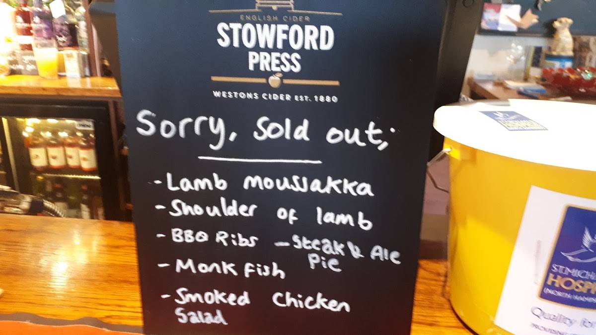Menu at The Calleva Arms pub & bar, Tadley