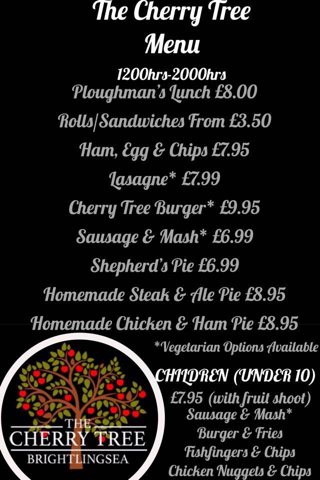 Menu at The Cherry Tree Brightlingsea pub & bar, Brightlingsea