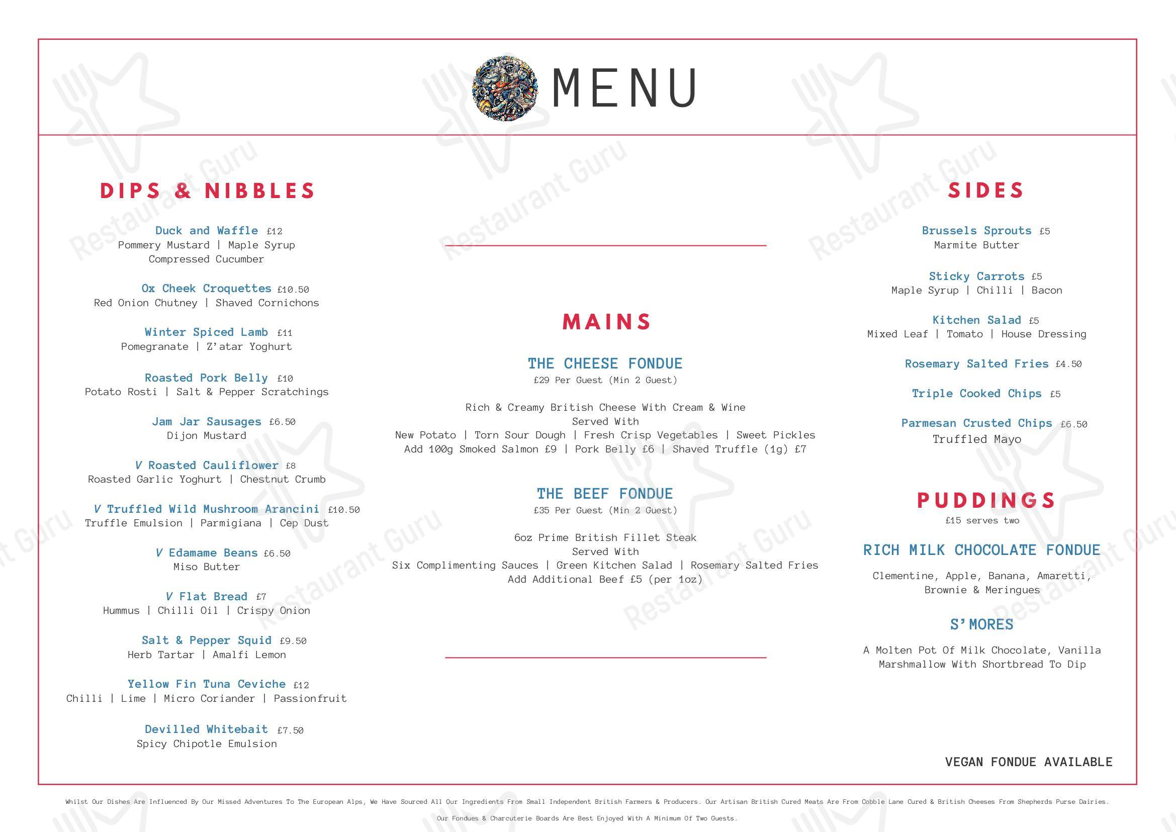Menu at The Foresters pub & bar, Slough
