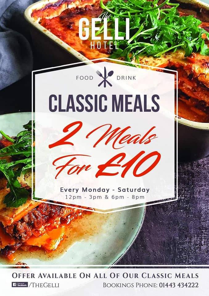 Menu at The Gelli Hotel pub & bar, Pentre