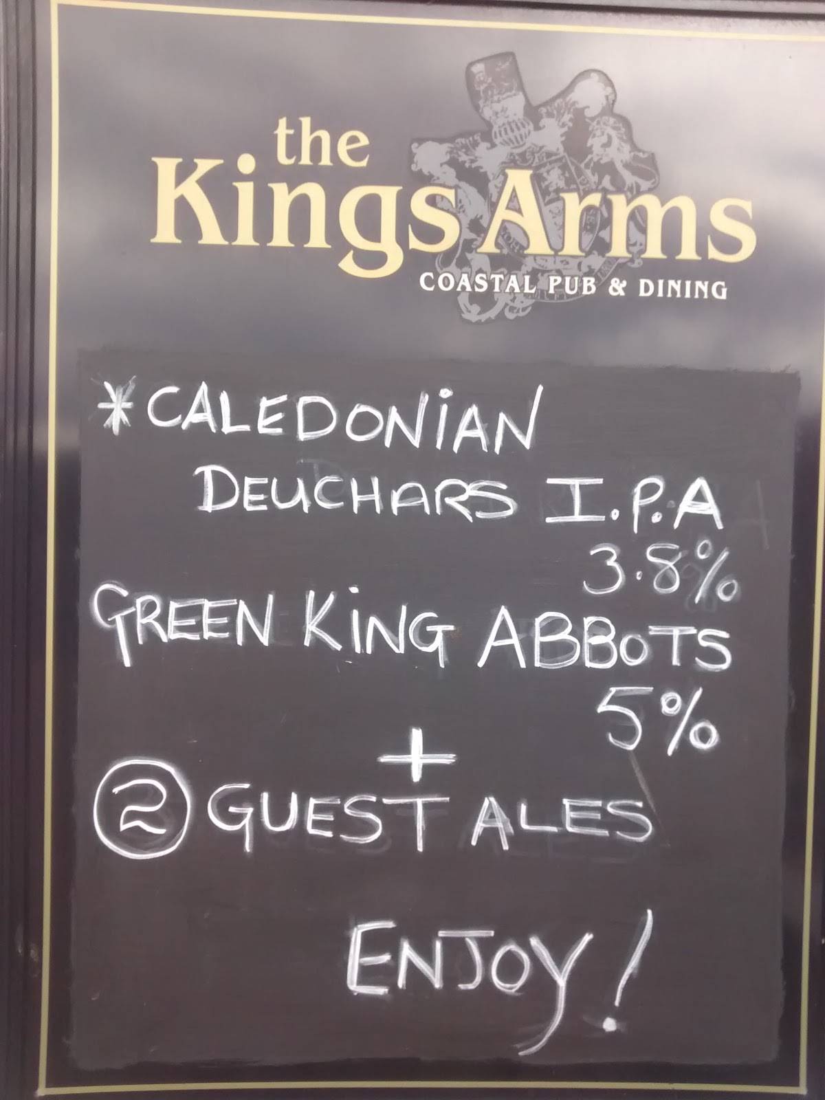 Menu at The King's Arms pub & bar, Whitley Bay
