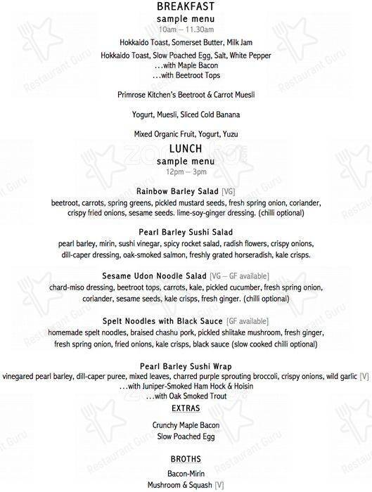 Menu at The Laundry Building pub & bar, London, 2-18 Warburton Rd