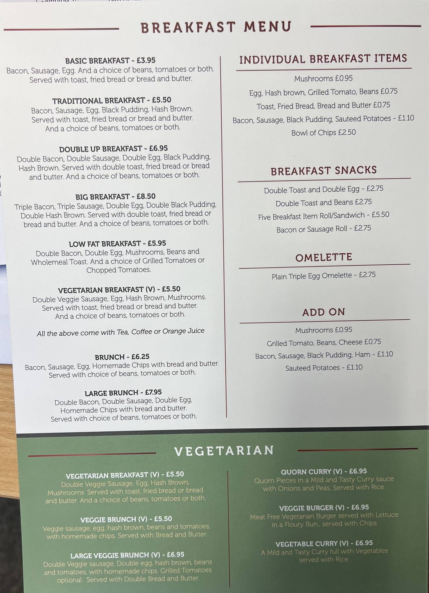 Menu at The Llwyncelyn Inn pub & bar, Aberdare