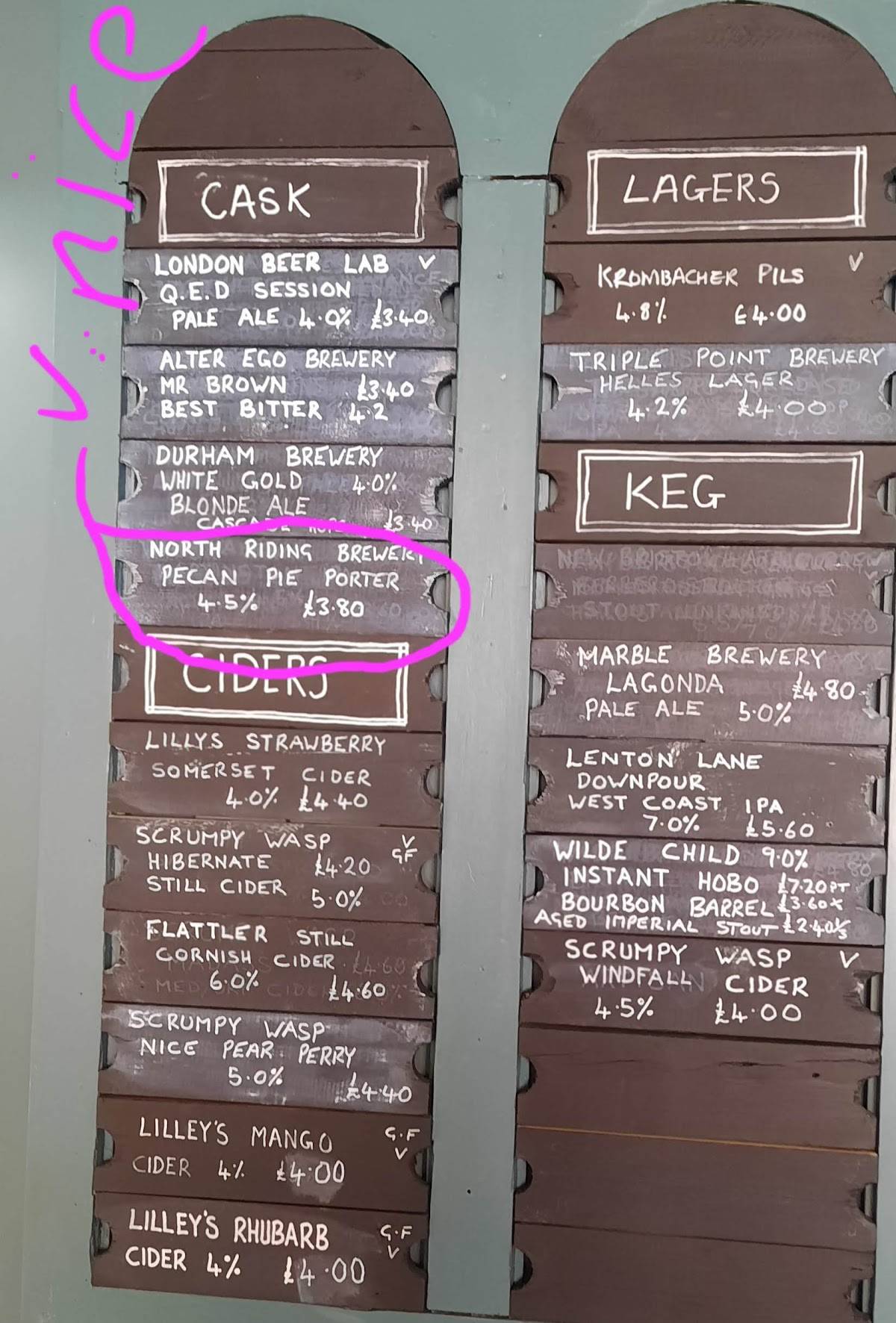 Menu at The Newsroom pub & bar, Matlock