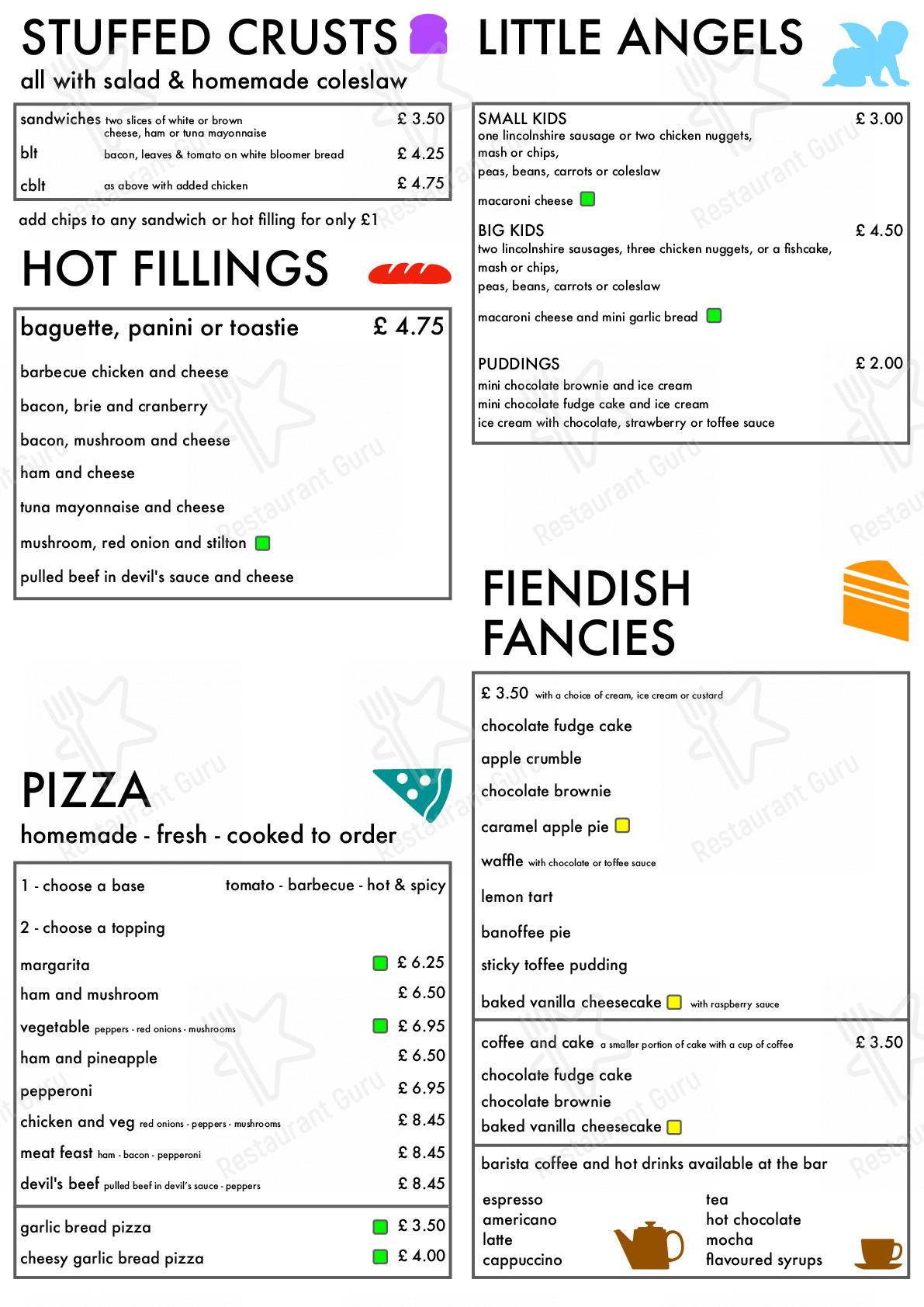 Menu at The Old Angel Inn pub & bar, Bardney