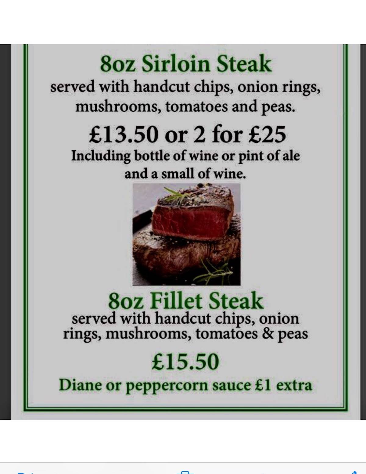 Menu at The Sun Inn at Lightcliffe pub & bar, Halifax, 152-154 Wakefield Rd