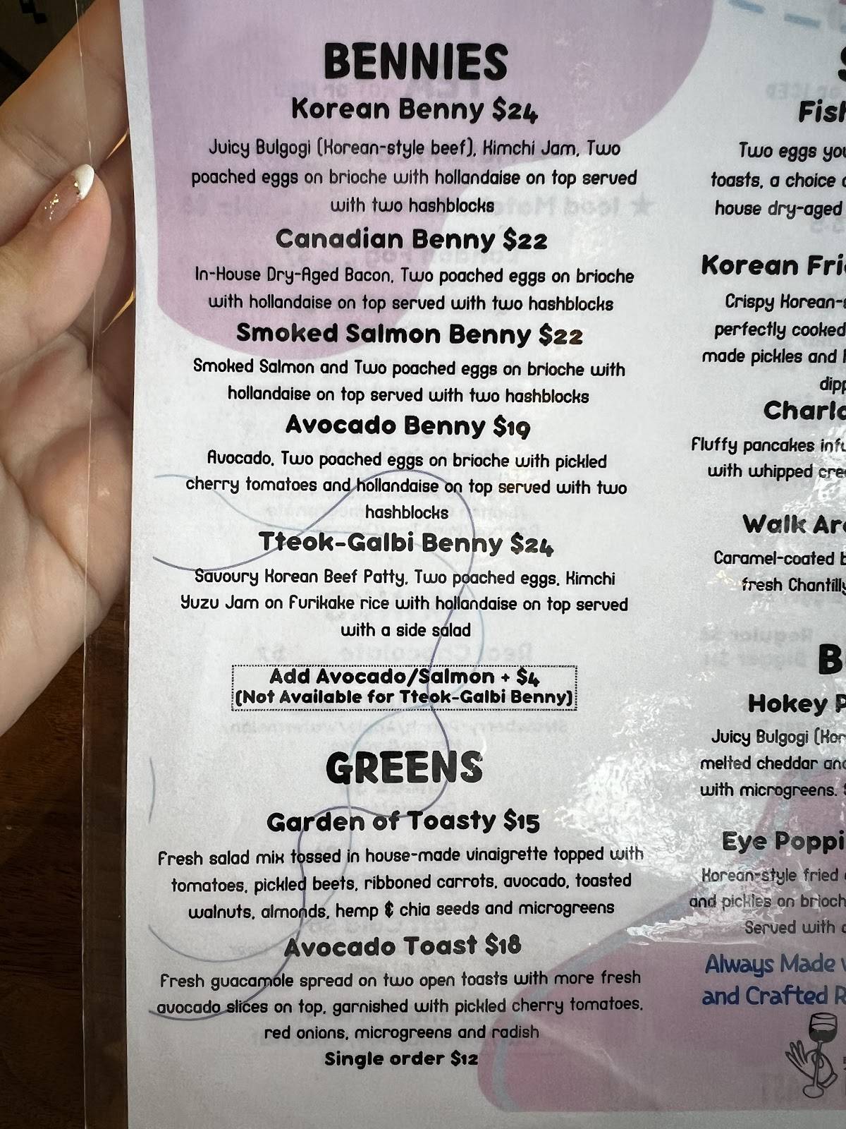 Menu at Toast To Coast Brunch Bar, Richmond