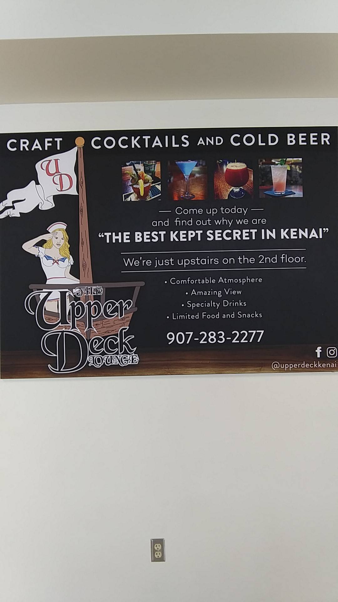 Menu at Upper Deck pub & bar, Kenai