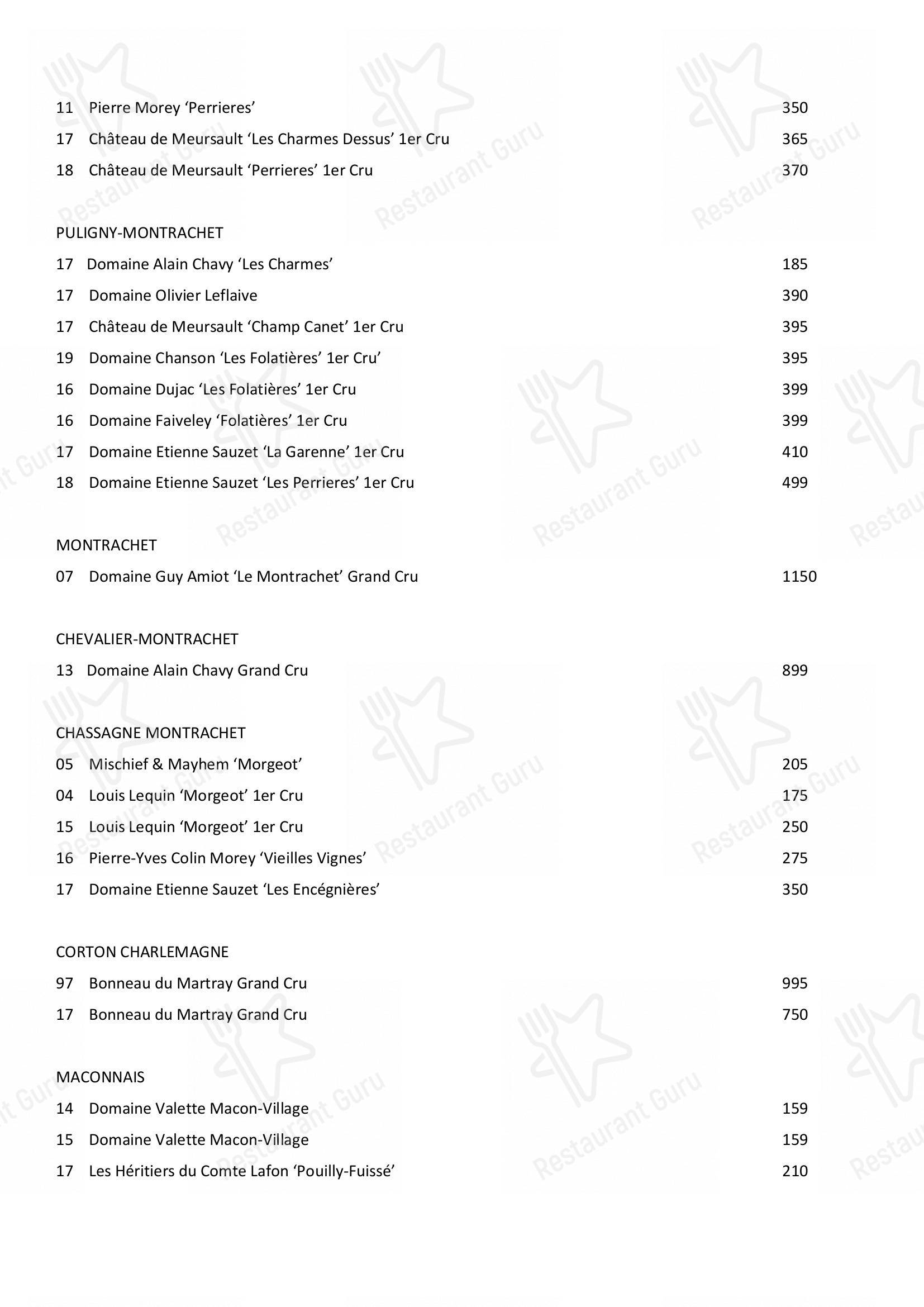 Menu at Uraidla Hotel restaurant, Uraidla