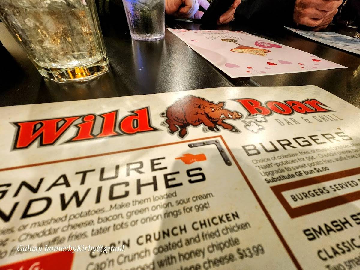 Menu at Wild Boar Bar and Grill, Oakdale
