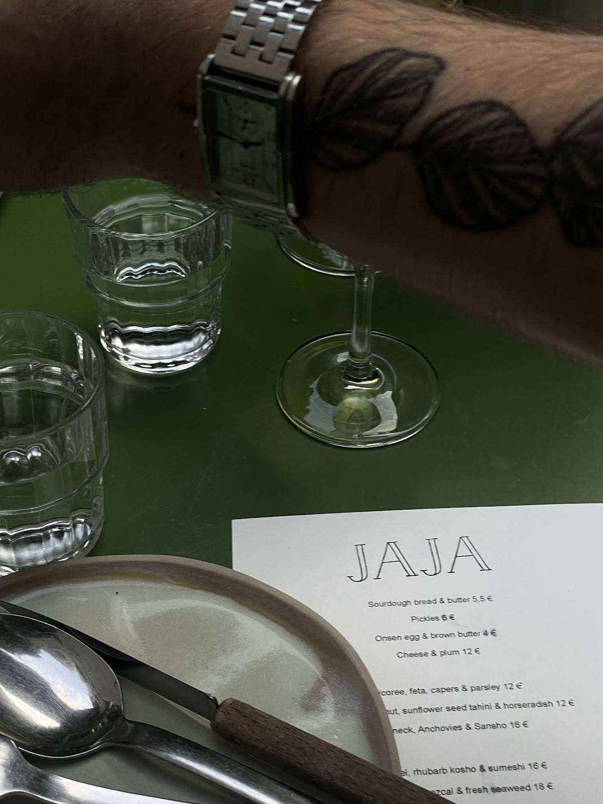 Menu at jaja pub & bar, Berlin