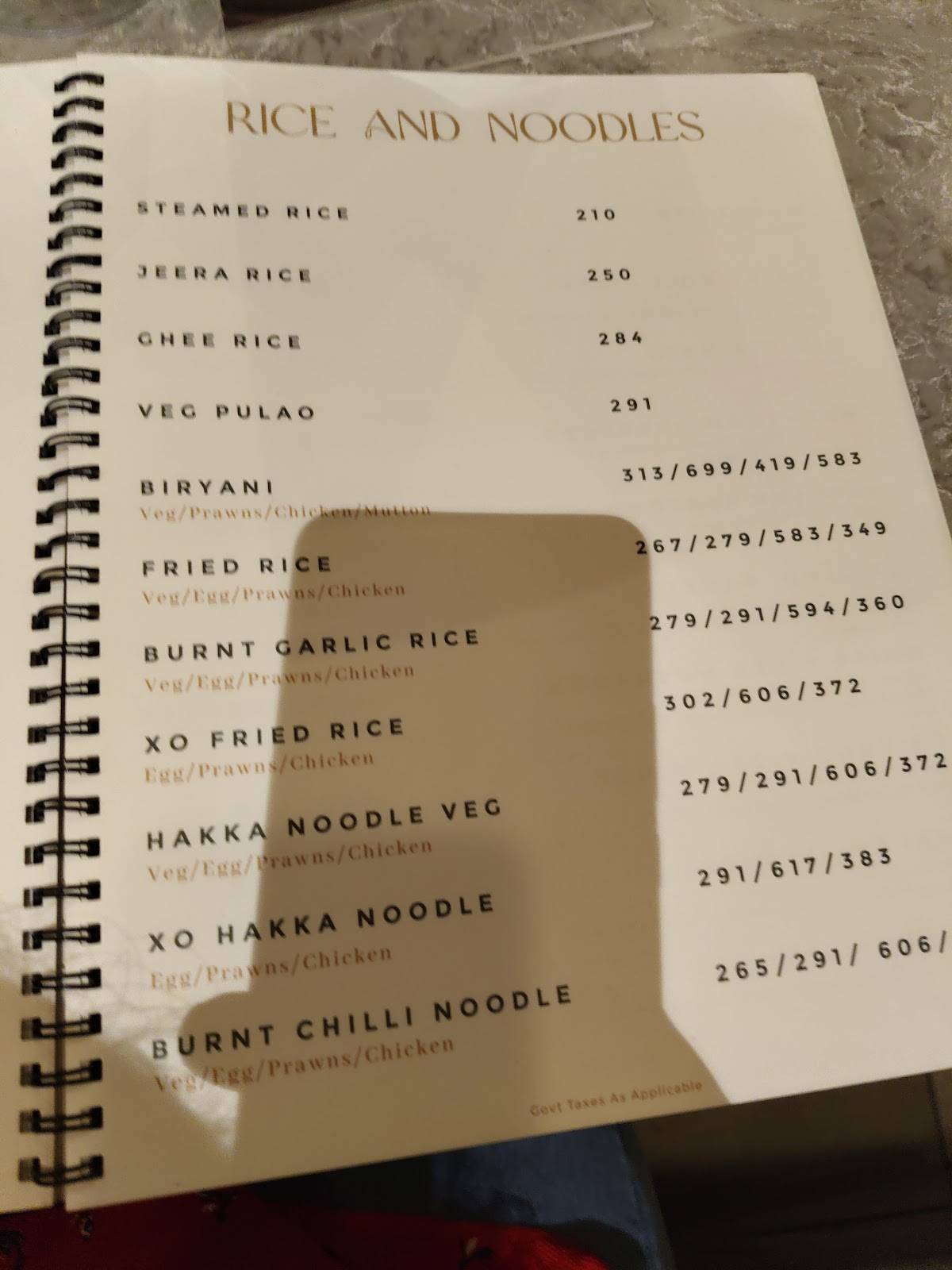Menu at White Lotus: Food Vibe Folks, Pune