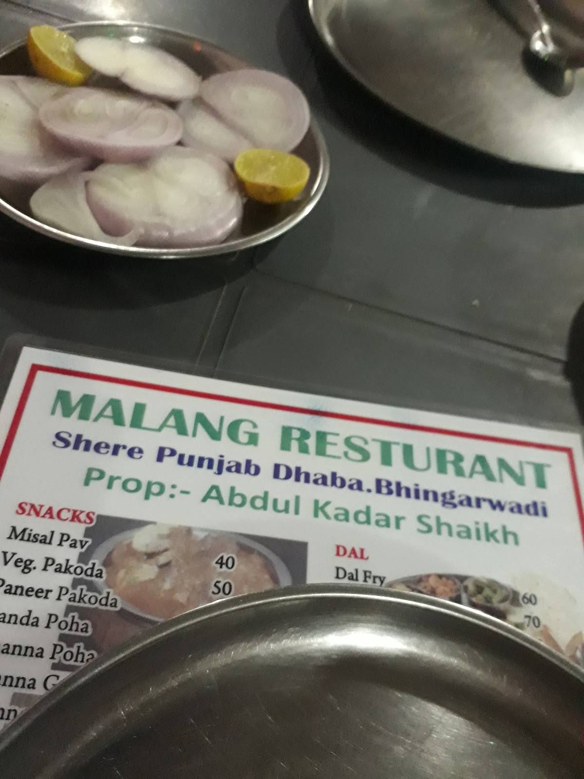 Menu at Punjabi Dhaba, India, W5WJ+56F