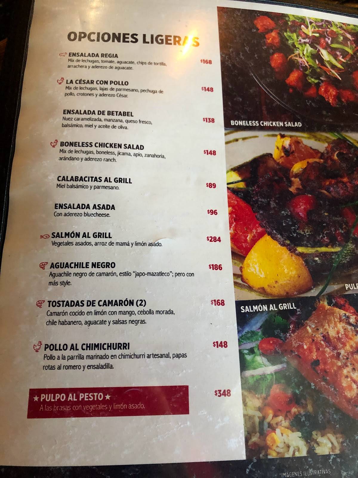 Menu at Puro Taco restaurant, Monclova