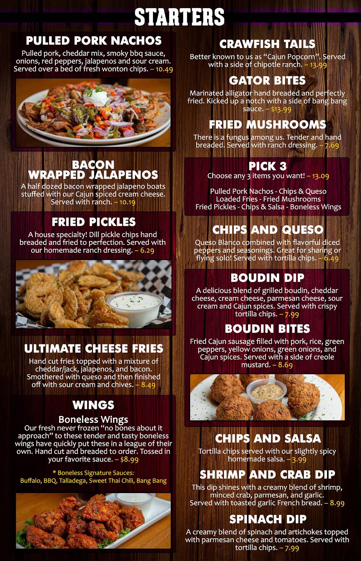 Menu at Purple Onion restaurant, Cabot, S Pine St