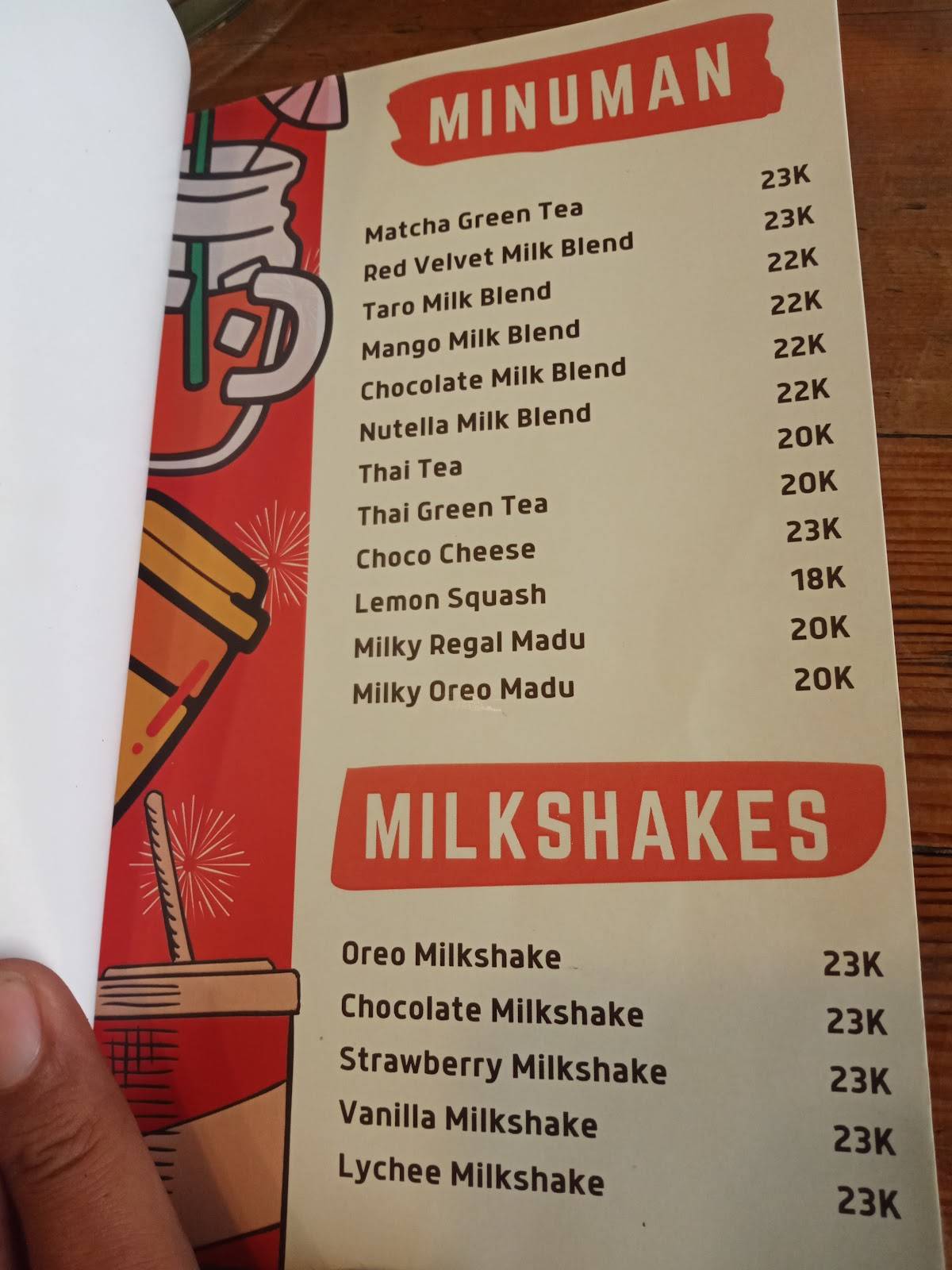 Menu at The Sunday Café cafe, Purwakarta