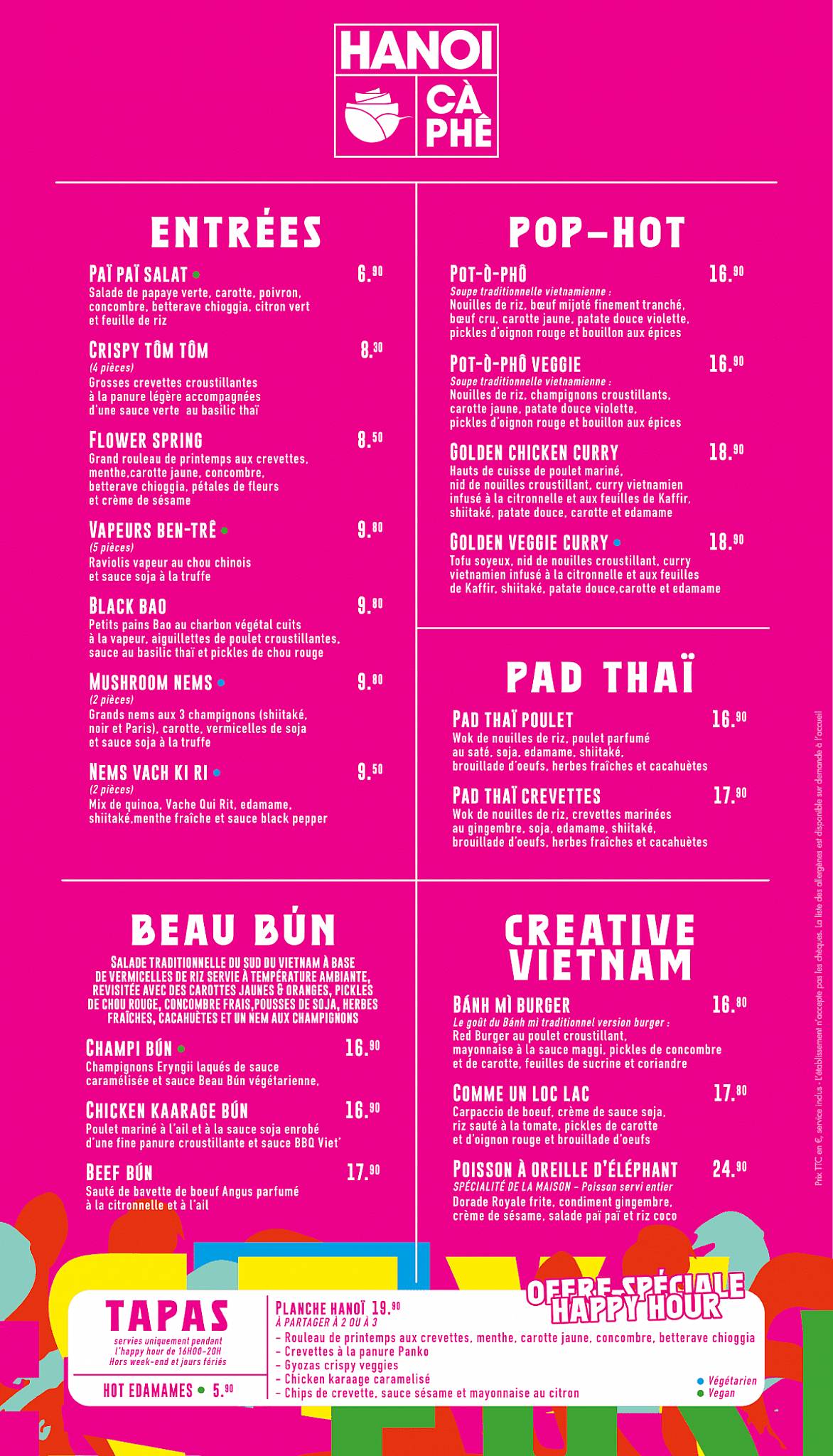 Menu au Hanoï Cà Phê La Défense restaurant, Puteaux, 15 Parvis de la ...