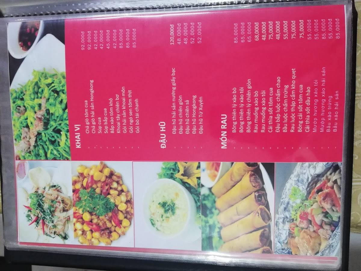 Carta del restaurante Quán Cua Hoa, Ciudad Ho Chi Minh (Saigón)