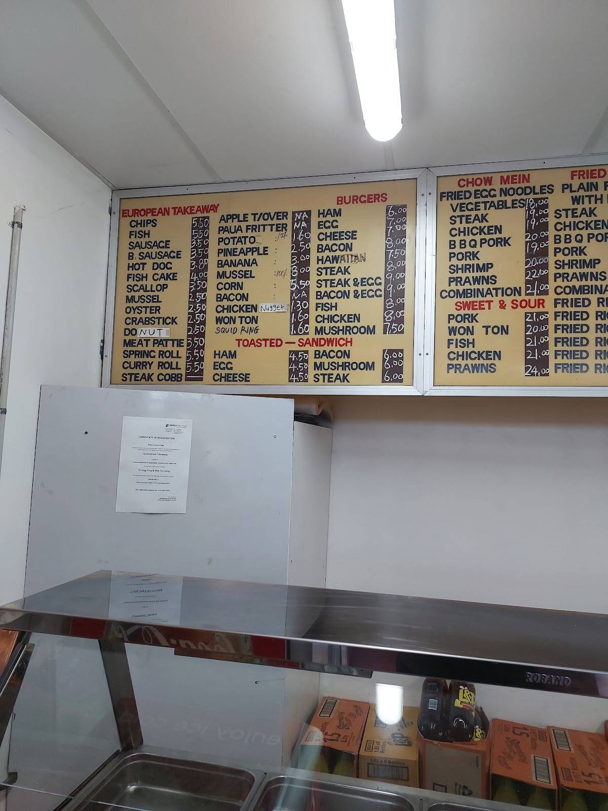 Menu at Queenwood Chinese Takeaway restaurant, Hamilton