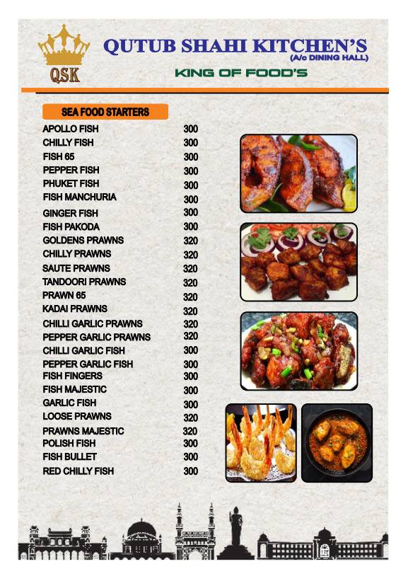 Menu at Qutub Shahi Kitchen's Family Restaurant, Hyderabad