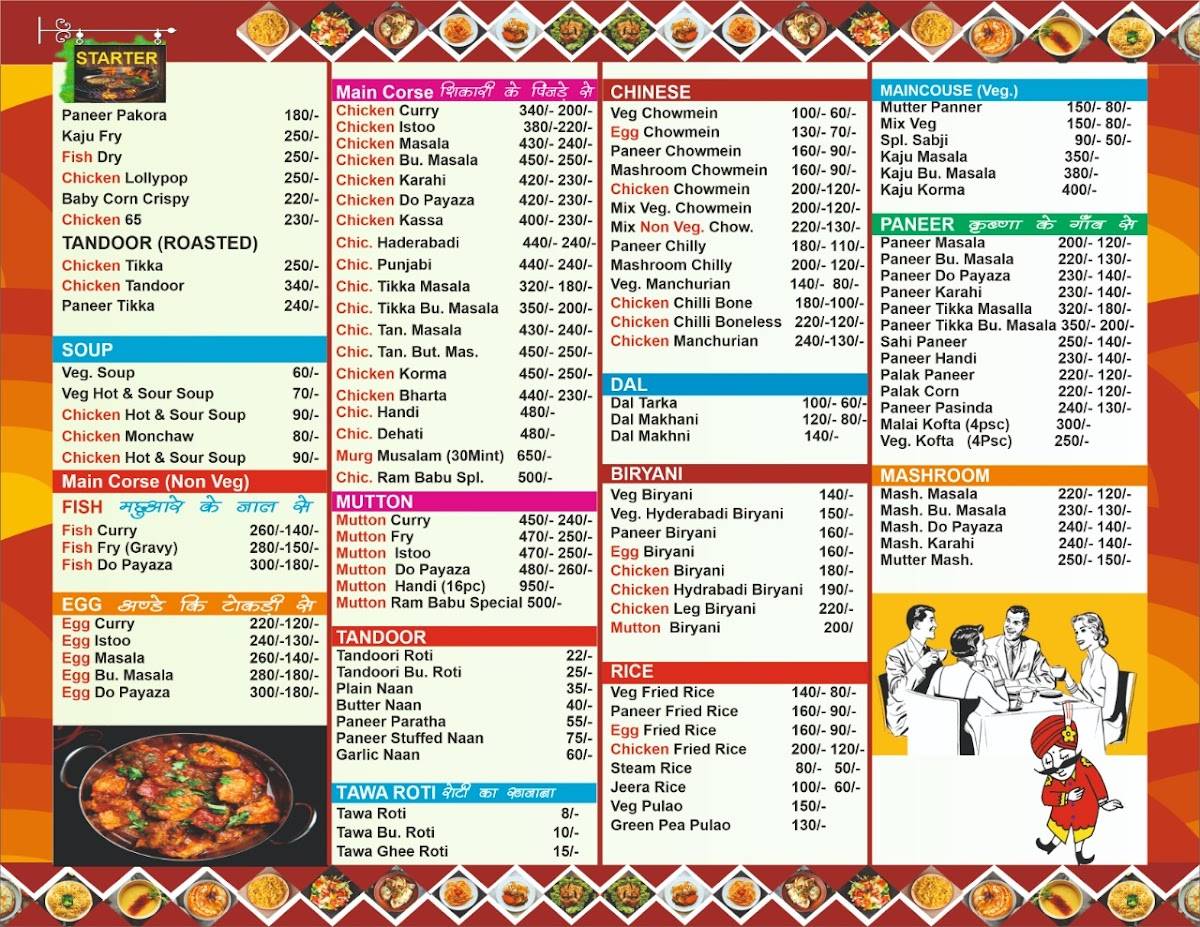 Menu at RAM BABU HOTEL & RESTAURANT, Patna