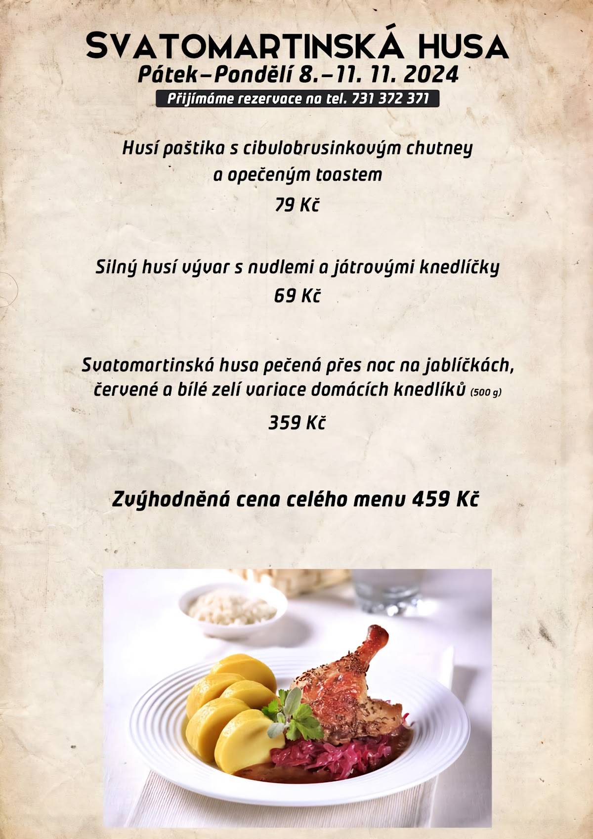 Menu at RESTAURACE DĚLŇÁK restaurant, Nové Město pod Smrkem