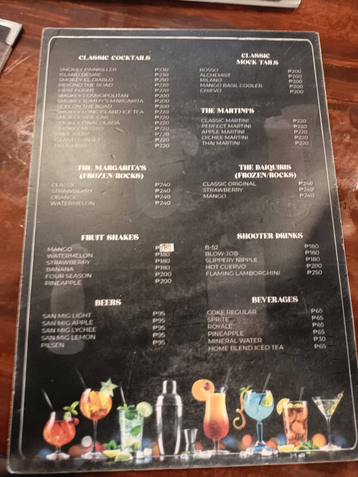 Menu at RK SMOKEY BAR & RESTO, Angeles
