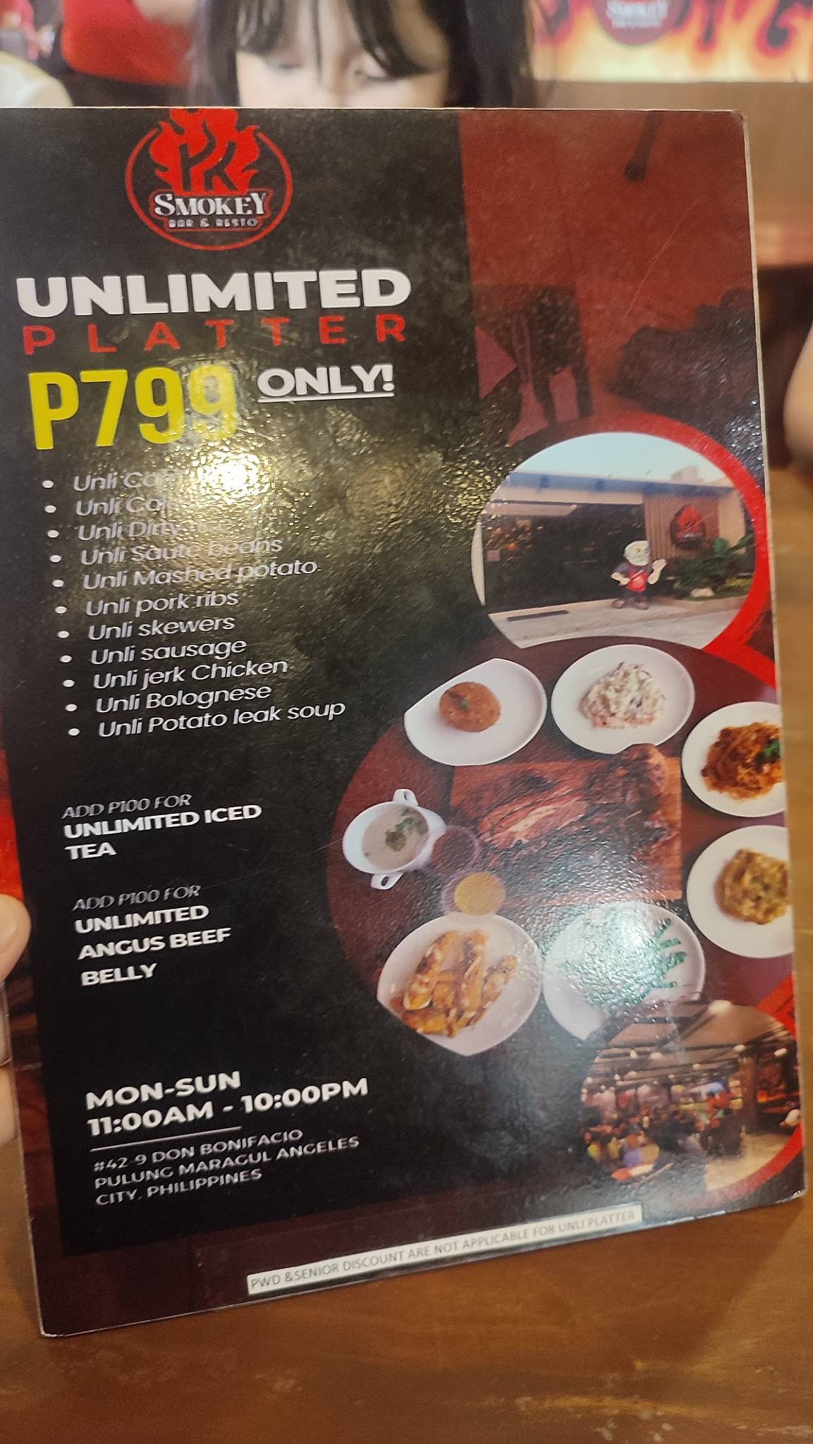 Menu at RK SMOKEY BAR & RESTO, Angeles