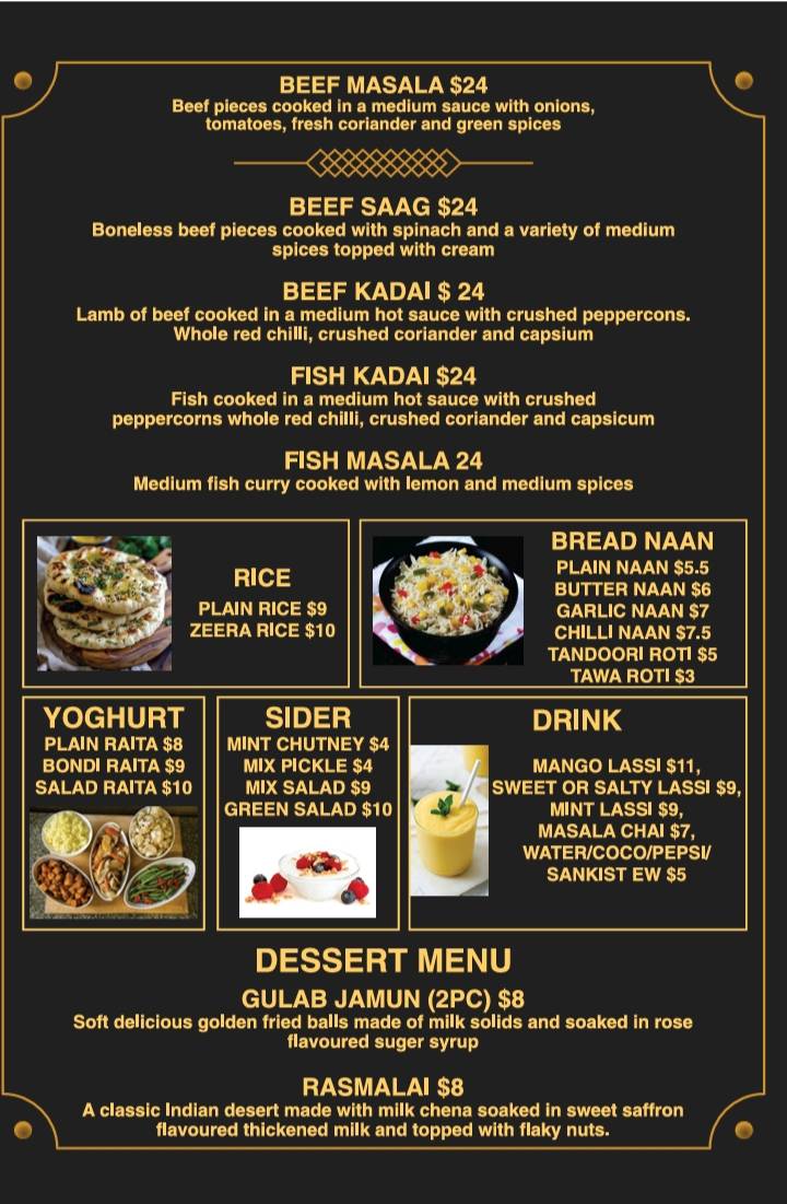 Menu at ROYAL RASOI INDIAN RESTAURANT, East Victoria Park