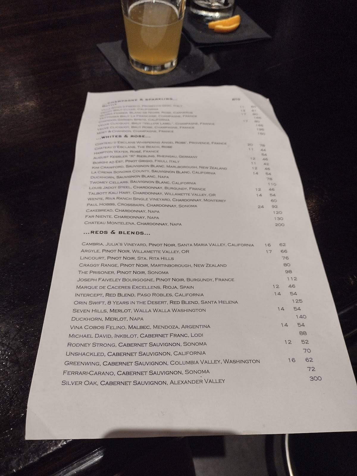 Menu at Radio Milano pub & bar, Houston