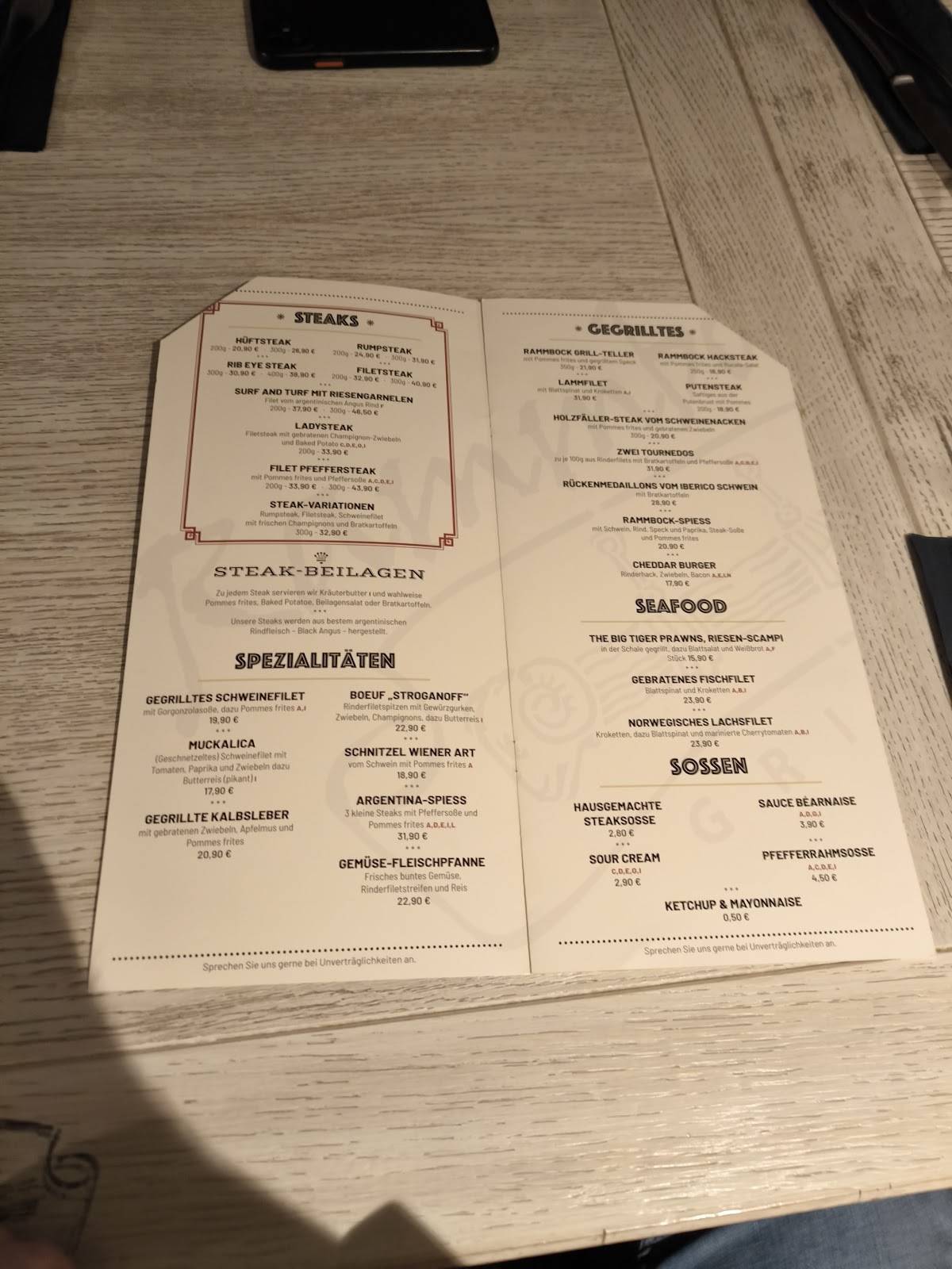 Speisekarte von Rammbock Grill BBQ, Stade