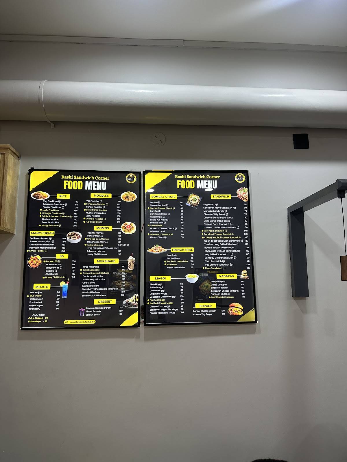 Menu at Rashi Sandwich corner, Coimbatore, Sir Shanmugam Rd
