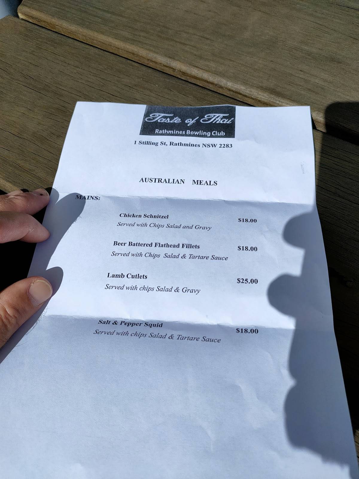 Menu at Rathmines Club Catalina Bistro, Rathmines