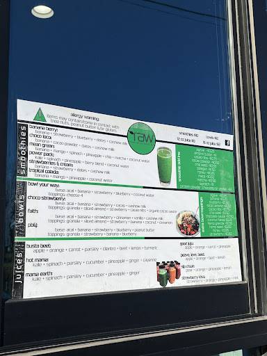 Menu at Raw Transformation restaurant, La Vernia