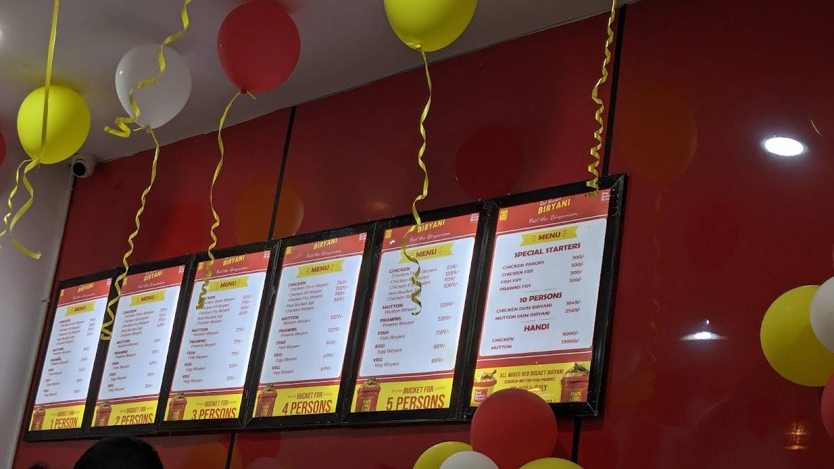 Menu at Red Bucket Biryani Bhavanipuram, Vijayawada