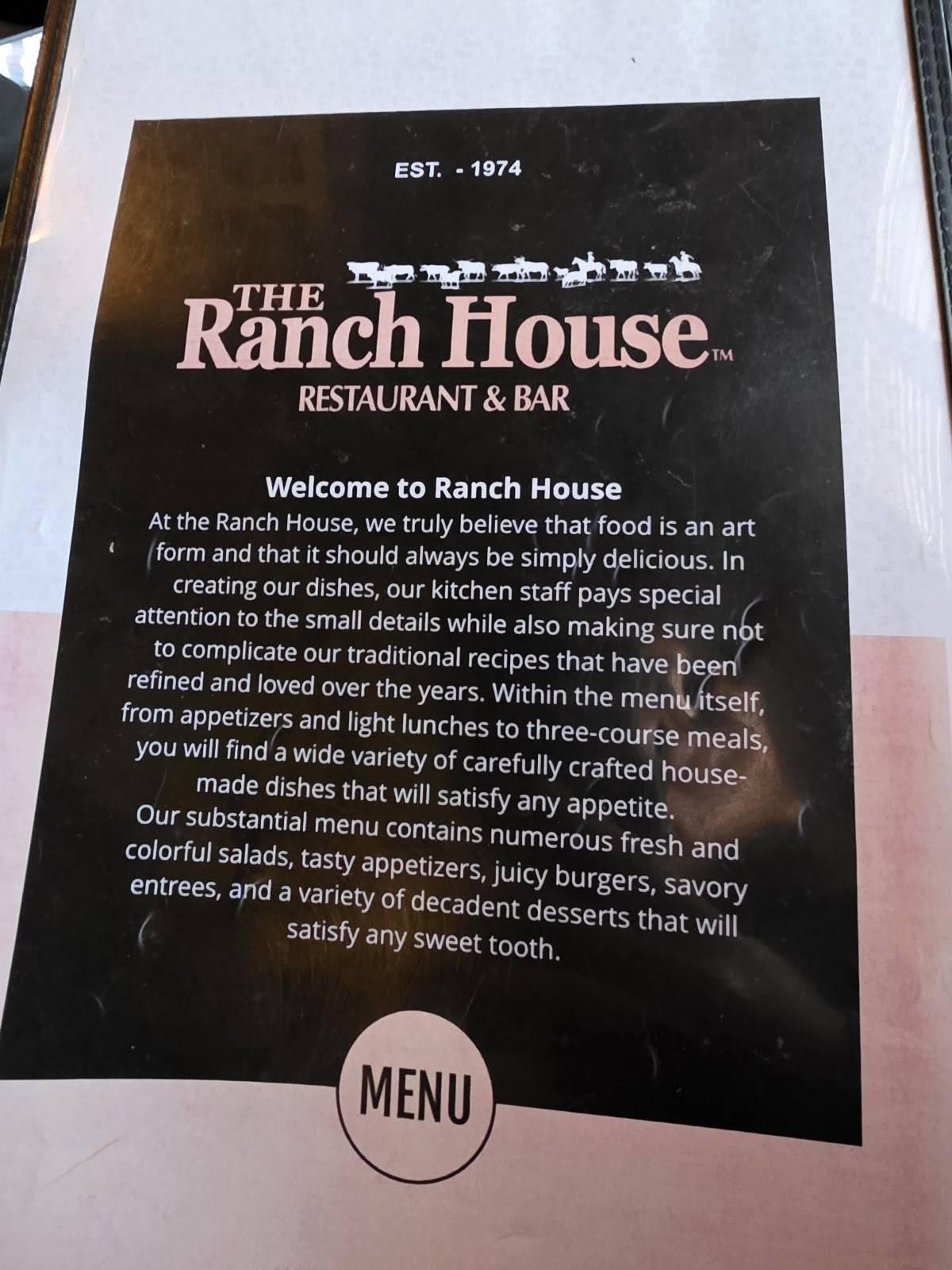 Menu at Ranch House Restaurant & Bar, Red Deer, 50 Ave