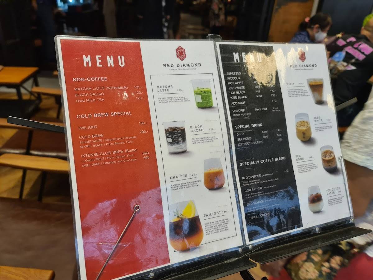 Menu at Red Diamond (Central World 7th Floor) restaurant, Bangkok