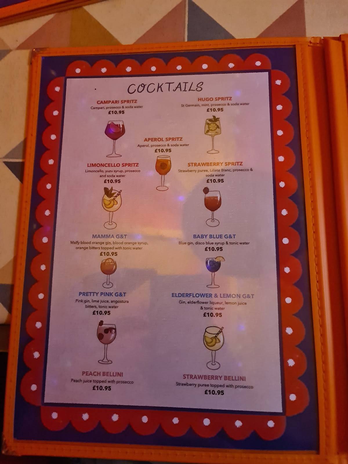 Menu at Red Hot Mamma leamington spa restaurant, Royal Leamington Spa