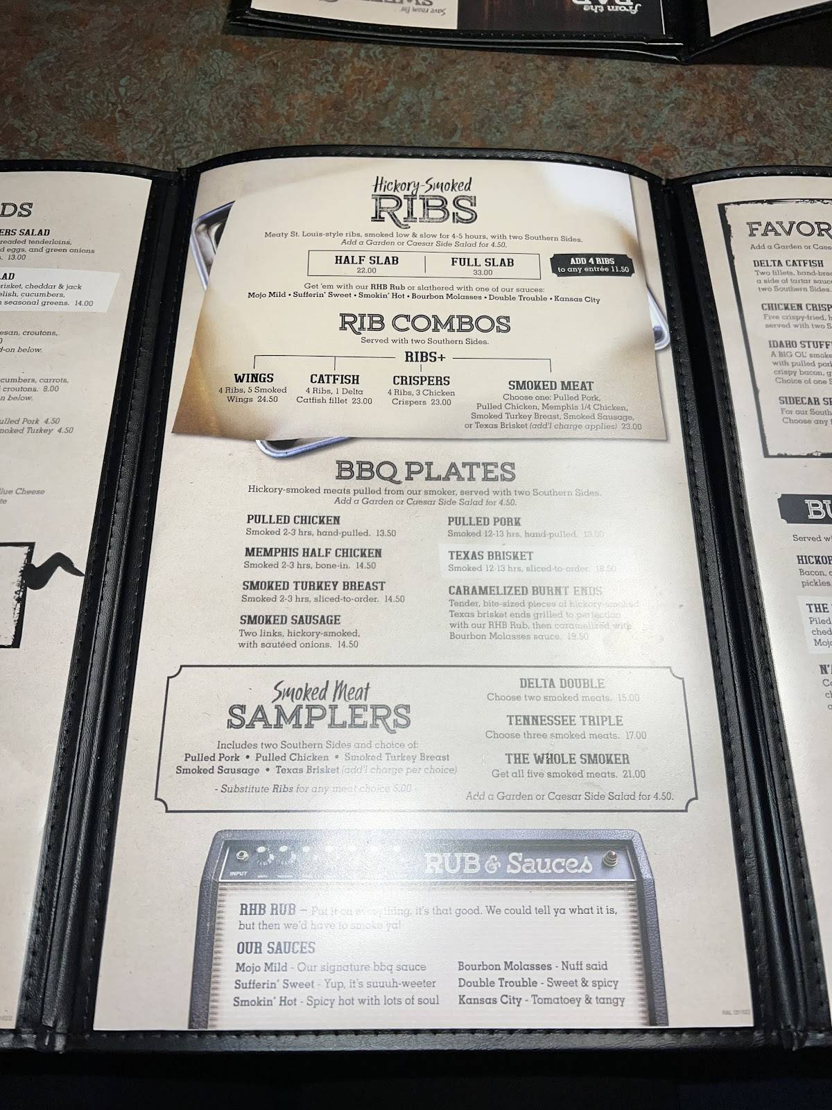 Menu at Red Hot & Blue pub & bar, Raleigh