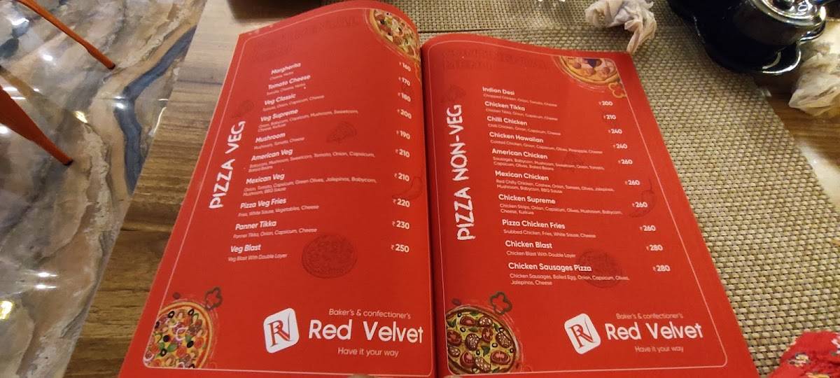 Menu at Red Velvet Madhurawada, Visakhapatnam