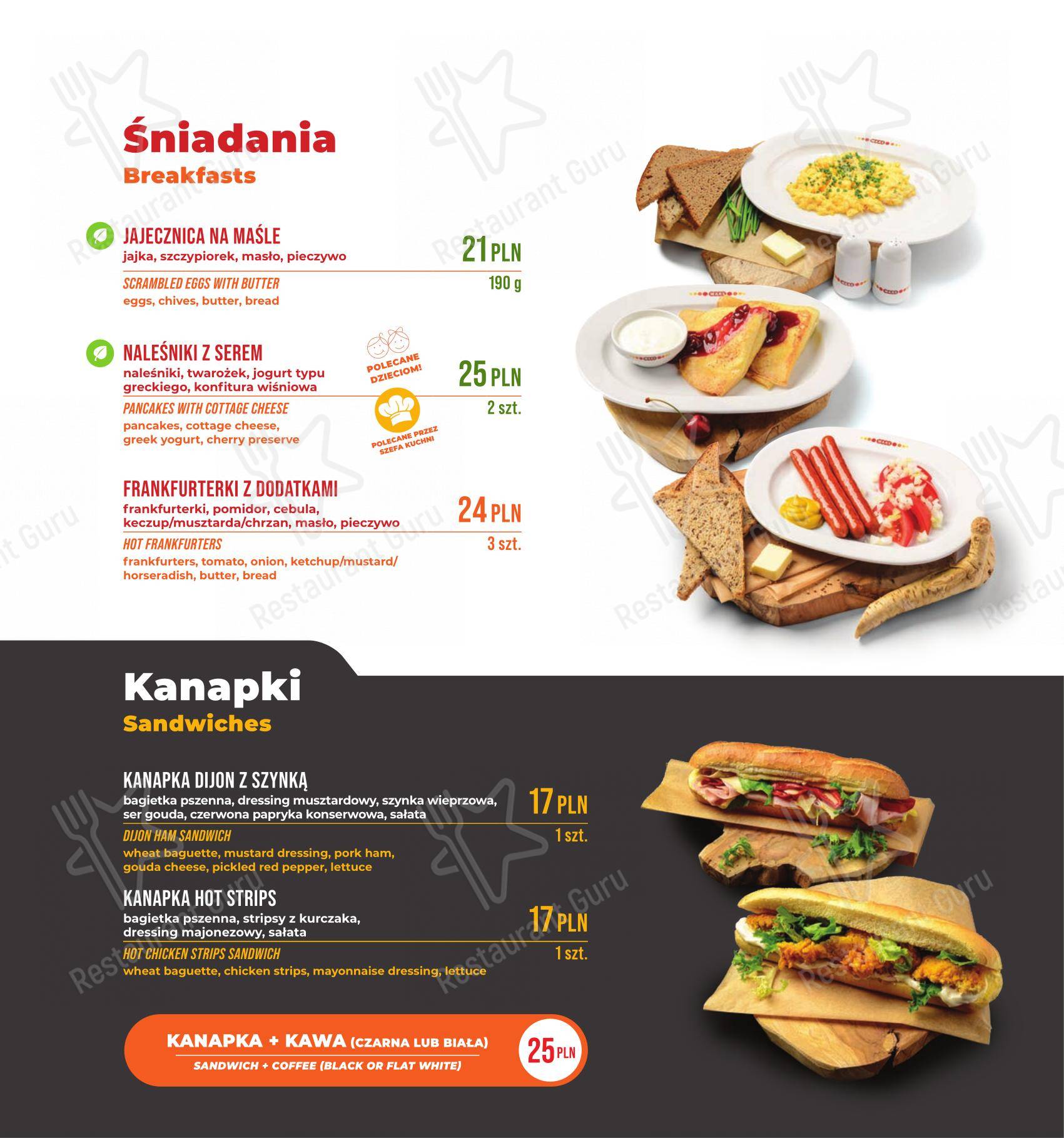 Menu at Restauracja WARS - West Station I restaurant, Warsaw