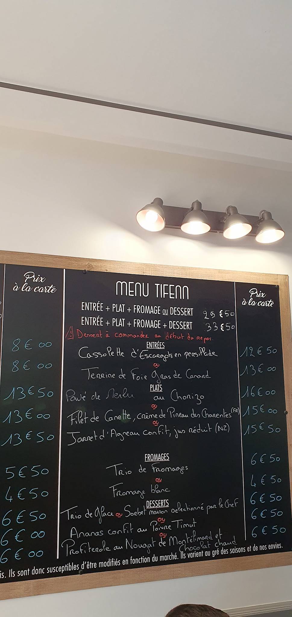 Menu au À l'Orée de la Forêt - Hôtel Restaurant, Campénéac
