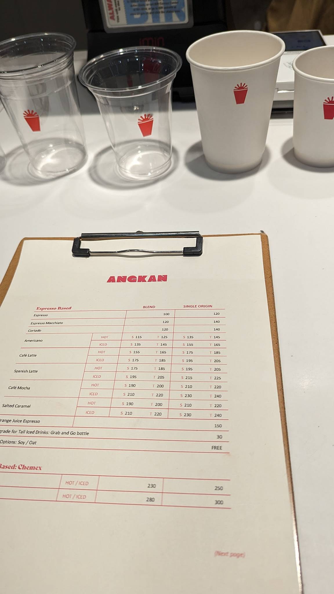 Menu at ANGKAN Coffee The Podium, Mandaluyong
