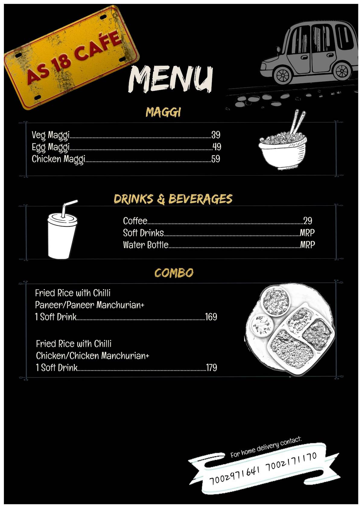 Menu at AS 18 CAFE, Dudhnoi