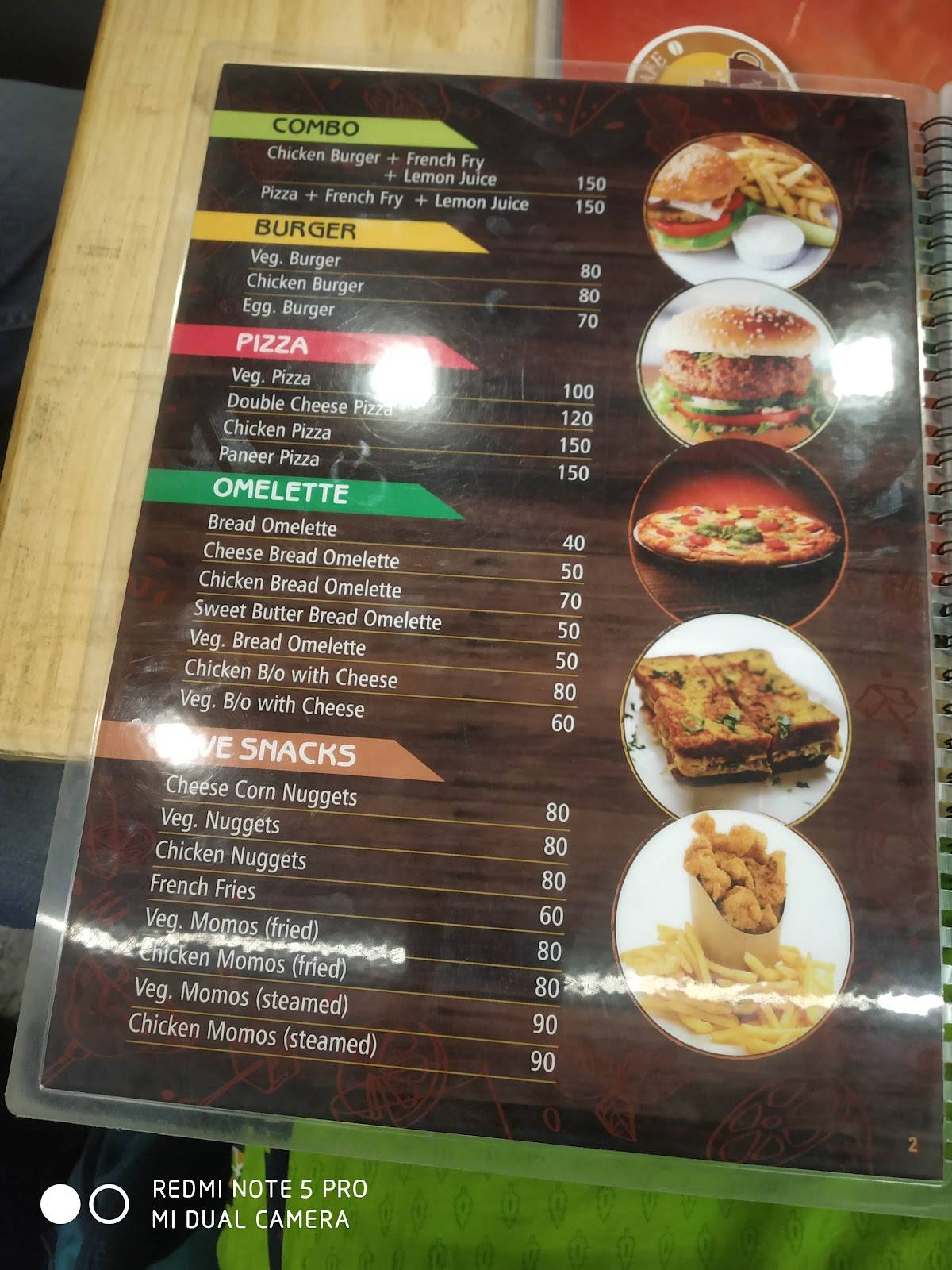 Menu at Ajwa cafe, Chennai