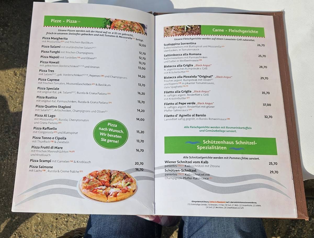 Speisekarte von Restaurant Al Lago, Werder (Havel)
